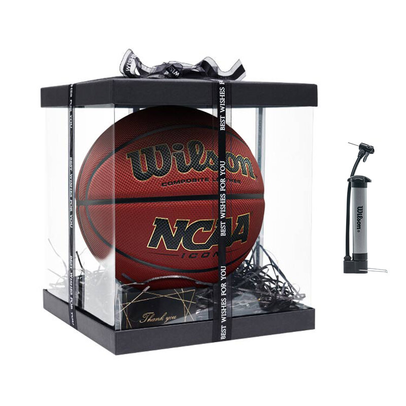 Мяч баскетбольный унисекс Wilson NCAA, красный, коричневый, Размер 7, тренировочный