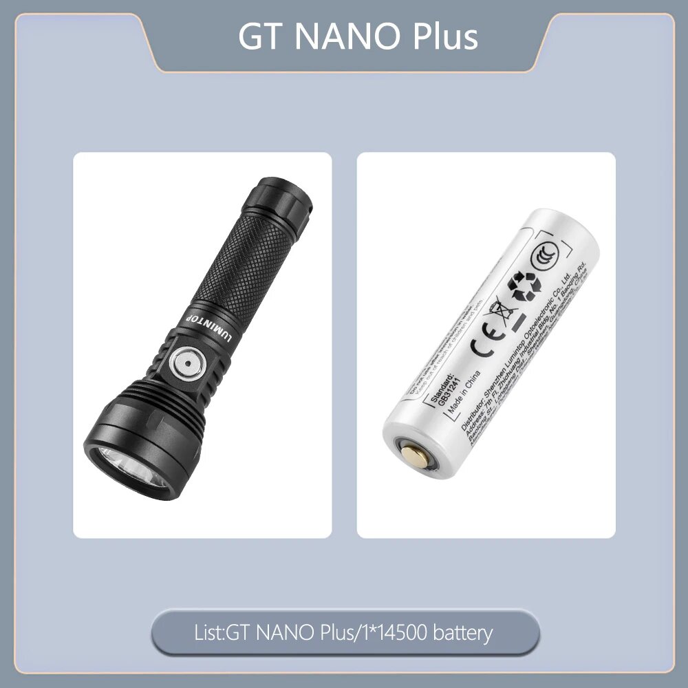 LUMINTOP GT NANO Plus USB C фонарь 1200 люмен with 14500 Li-ion