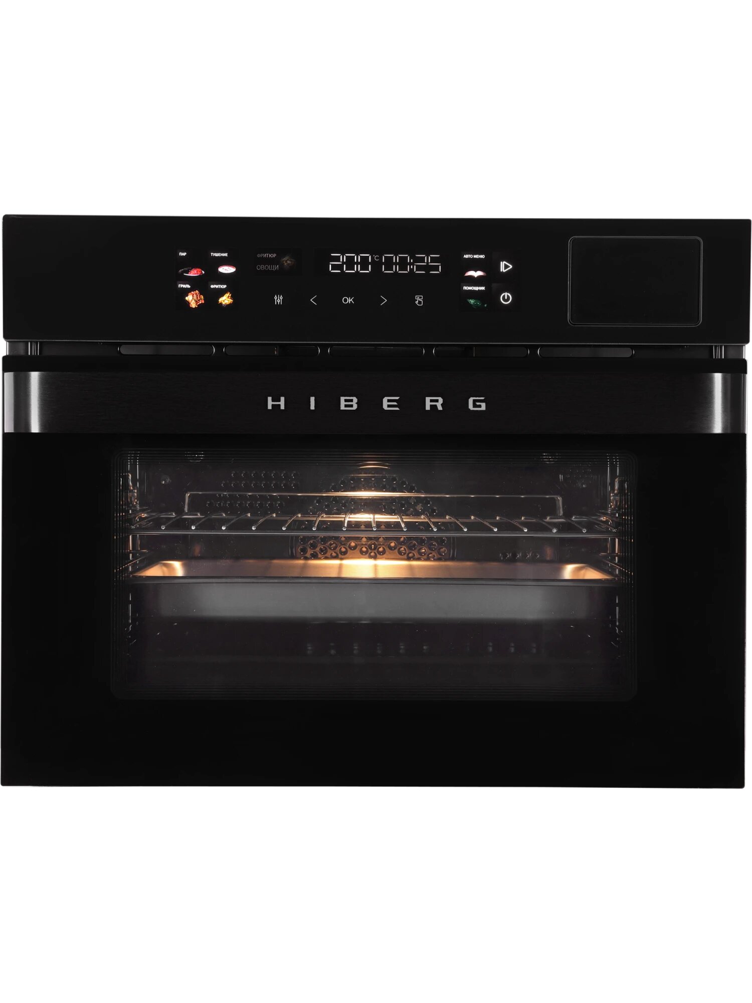 Духовой шкаф HIBERG S-VMF 5515 B SMART, электрический, гриль, конвекция, сенсорное управление