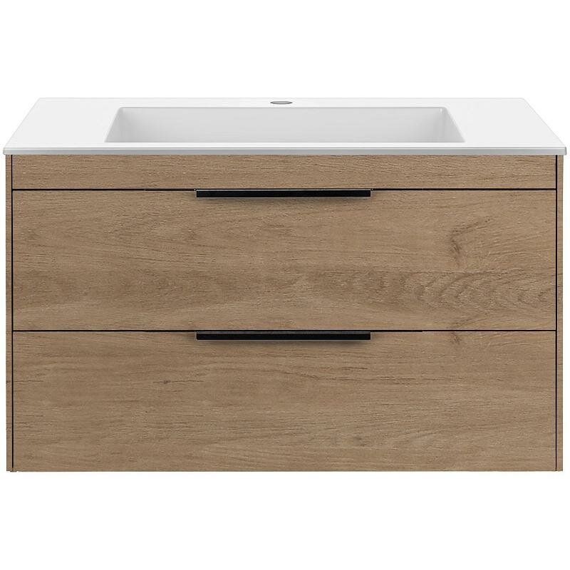 Тумба под раковину Vincea Chiara 2D 80 VMC-2C2800NO подвесная N.Oak