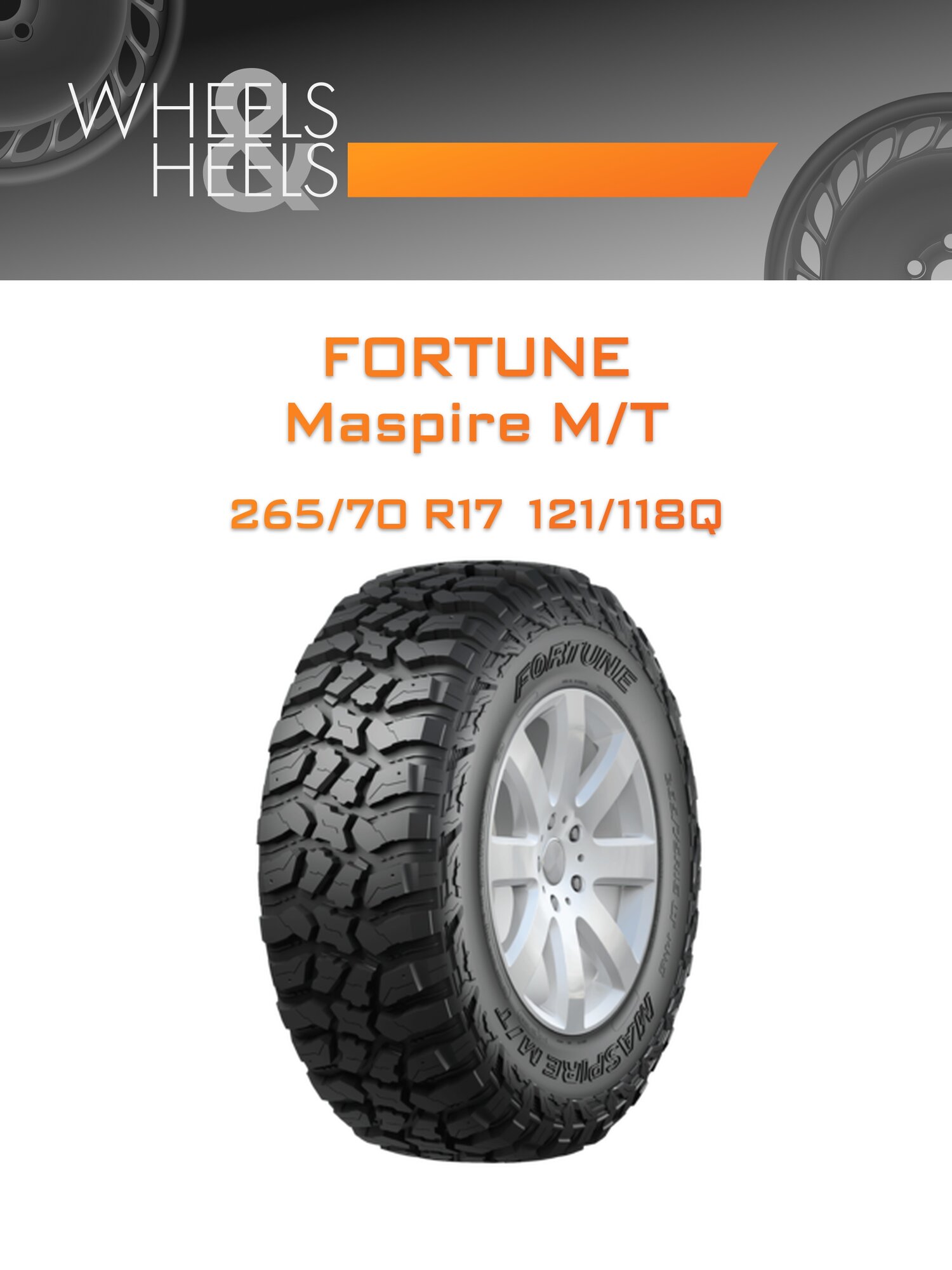 Шина автомобильная Fortune Maspire M/T MT 265/70 R17 121/118Q ALLSEASON, всесезонная, универсальная