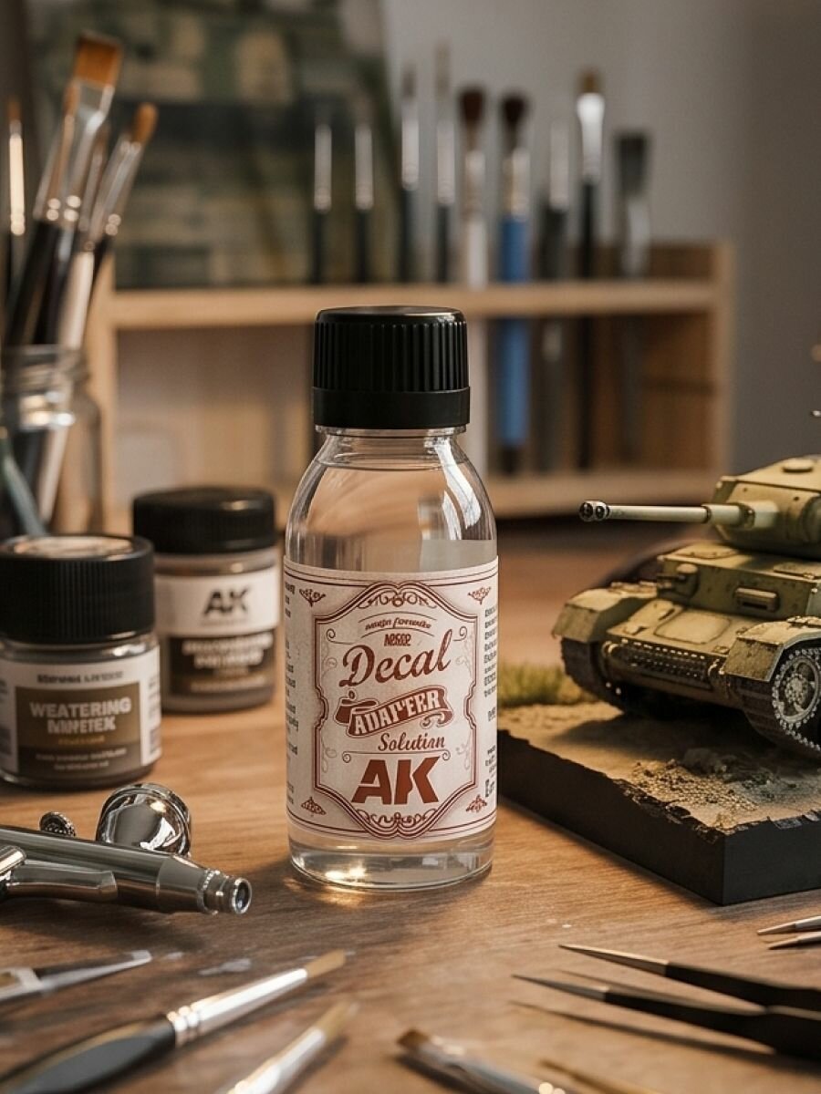 Жидкость для усадки декалей AK Interactive Decal Adapter Solution 100ml — фото 1