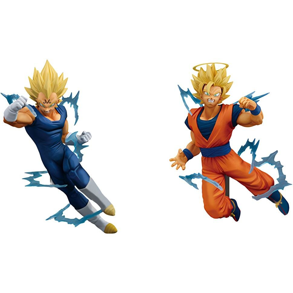 Фигурки унисекс BANPRESTO Sun Wukong Glass Factory, Explosive Battle, 17 см, Super Saiyan 2 & Majin Vegeta