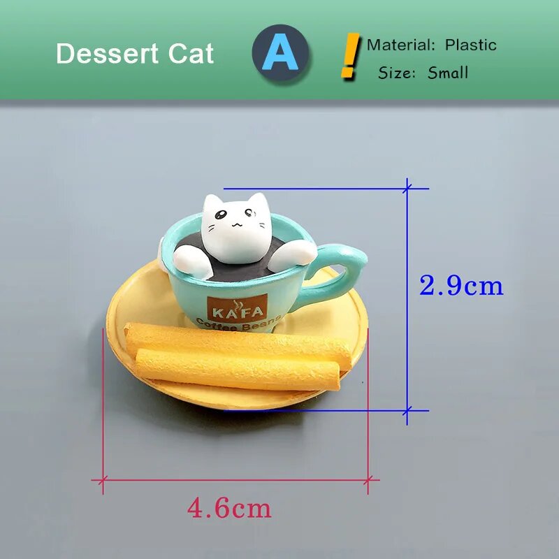Миниатюрная фигурки котенка-десертницы