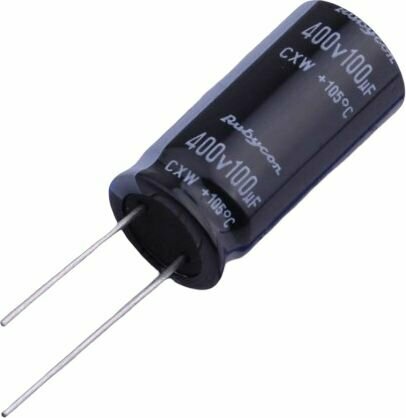 RUBYCON 400CXW100MEFR16X31.5 Конденсатор 100uF 400V 20%, D16xL31.5mm, 1шт