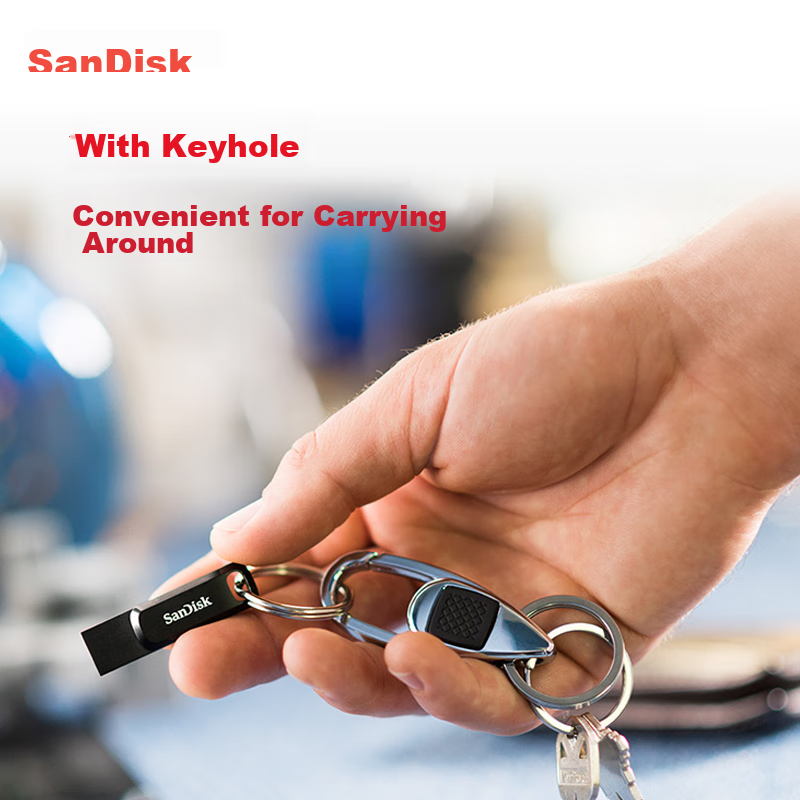 SanDisk 128GB Type-C USB3.2 Двойной интерфейс SSD DDC3 Черный 400 МБ/с Скорость чтения Автозапись для смартфонов и ПК