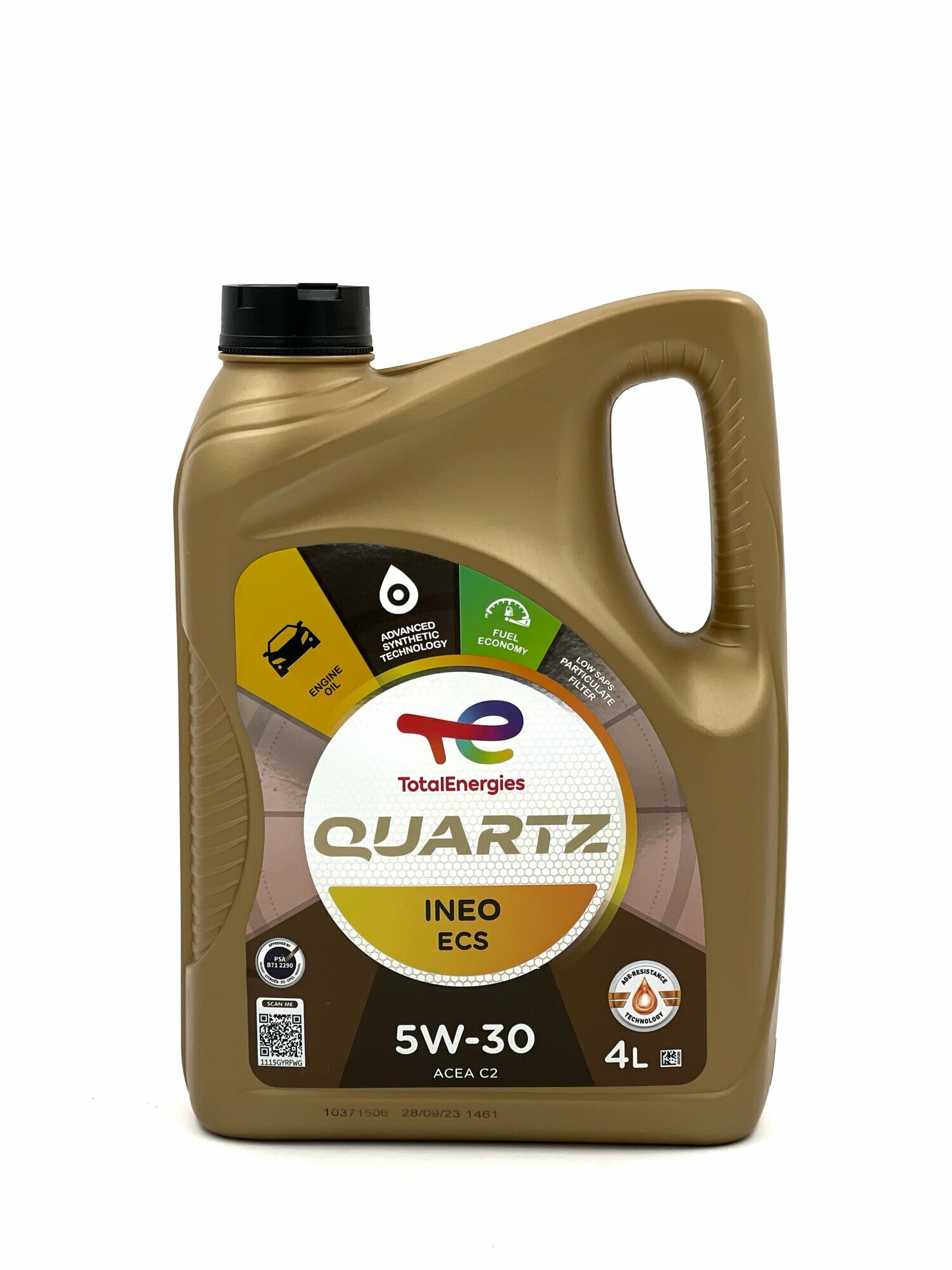 Масло моторное Total QUARTZ INEO ECS 5w-30, синтетическое 4 литра