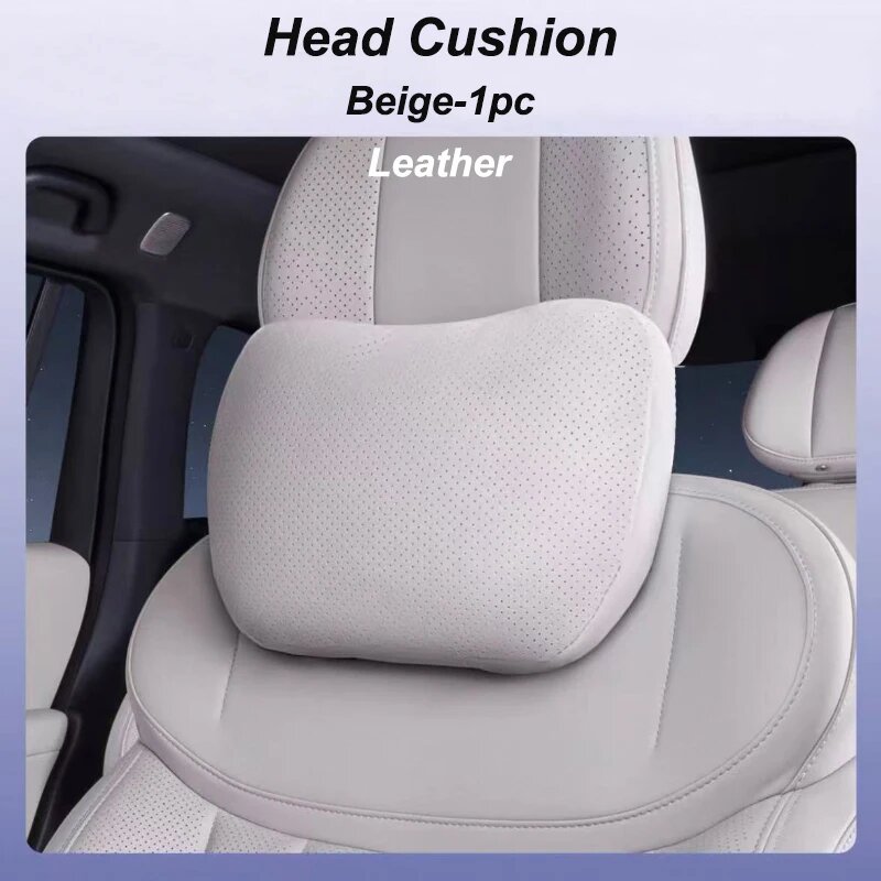 Подушки для подголовников и шеи из кожи для Lynk&Co 900, аксессуары для leather head-beige