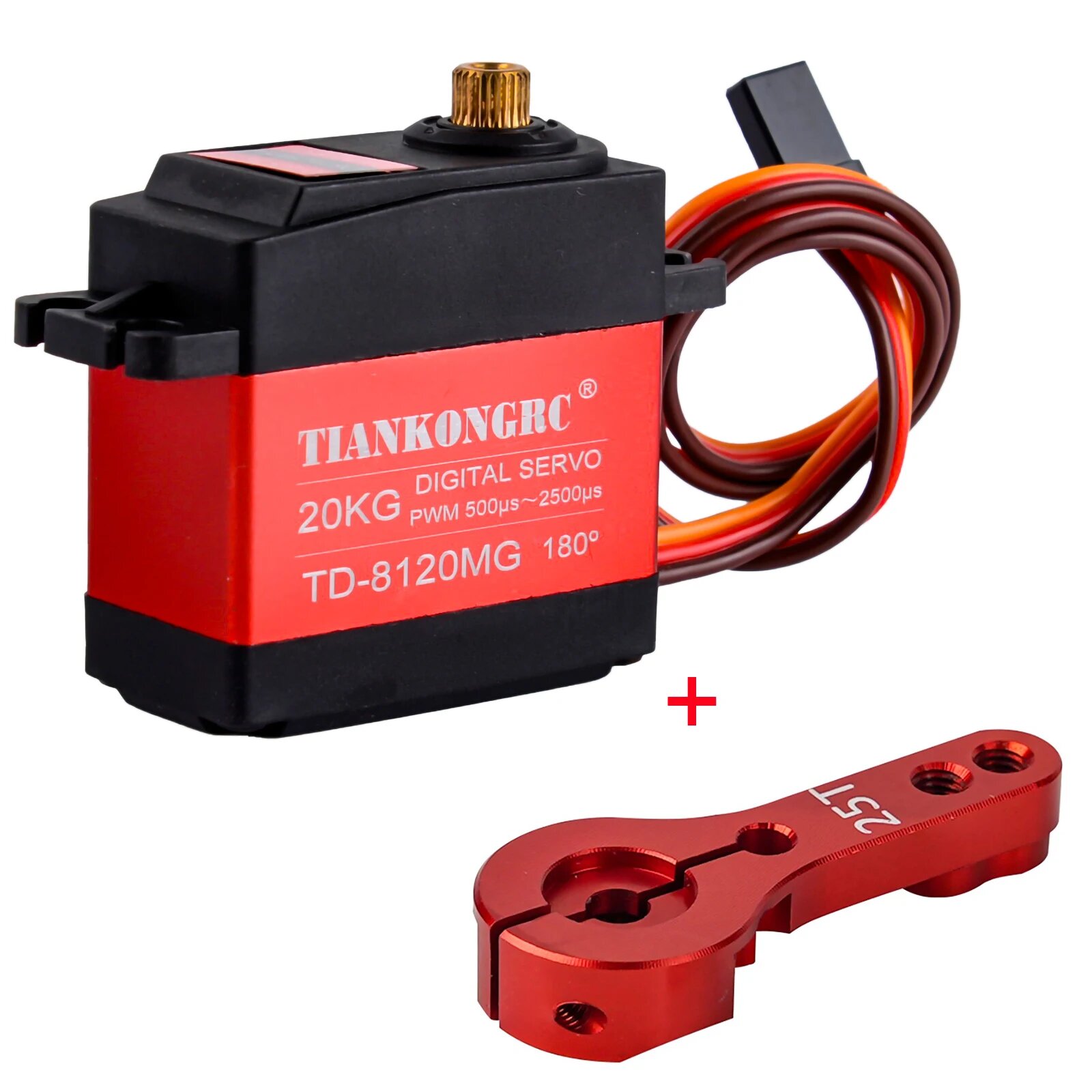 Сервопривод Stemedu TD-8120MG водонепроницаемый 20кг 180° 180 Degree w 25T Arm