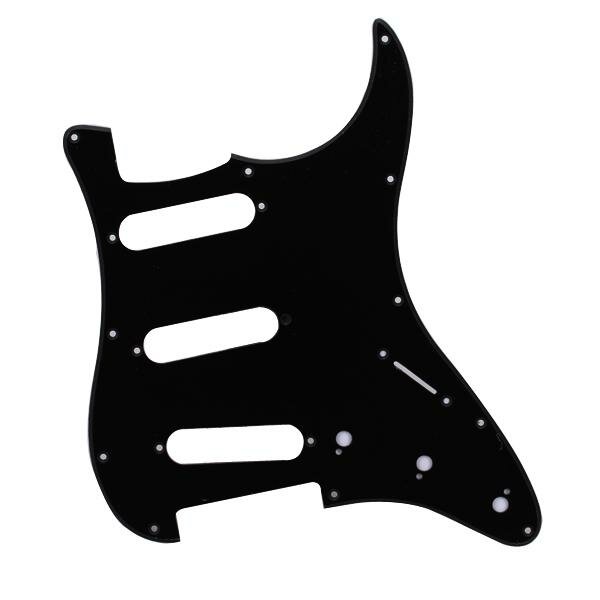 Черная накладка на корпус, 1 слой, 11 отверстий, для гитары Strat SSS