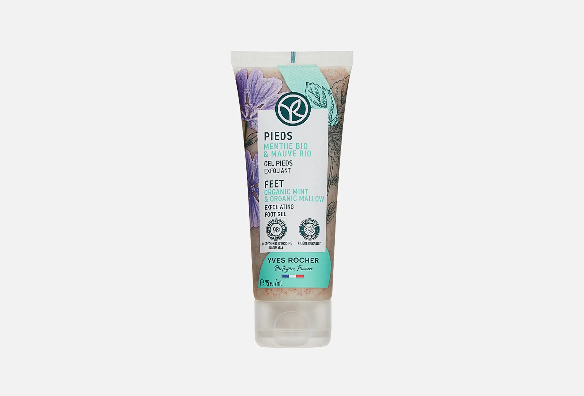 Yves Rocher Feet scrub Гель-эксфолиант для ног 75мл