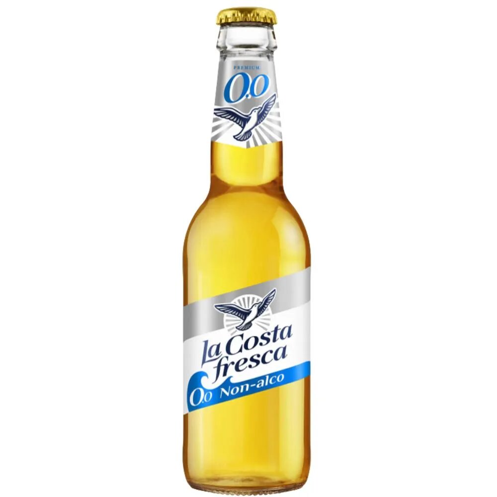 Пиво La Costa Fresca 0.0 светлое безалкогольное, 0,33 л, бутылка