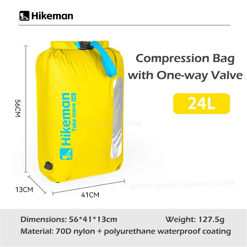 HIKEMAN Компрессионный мешок 24L желтый
