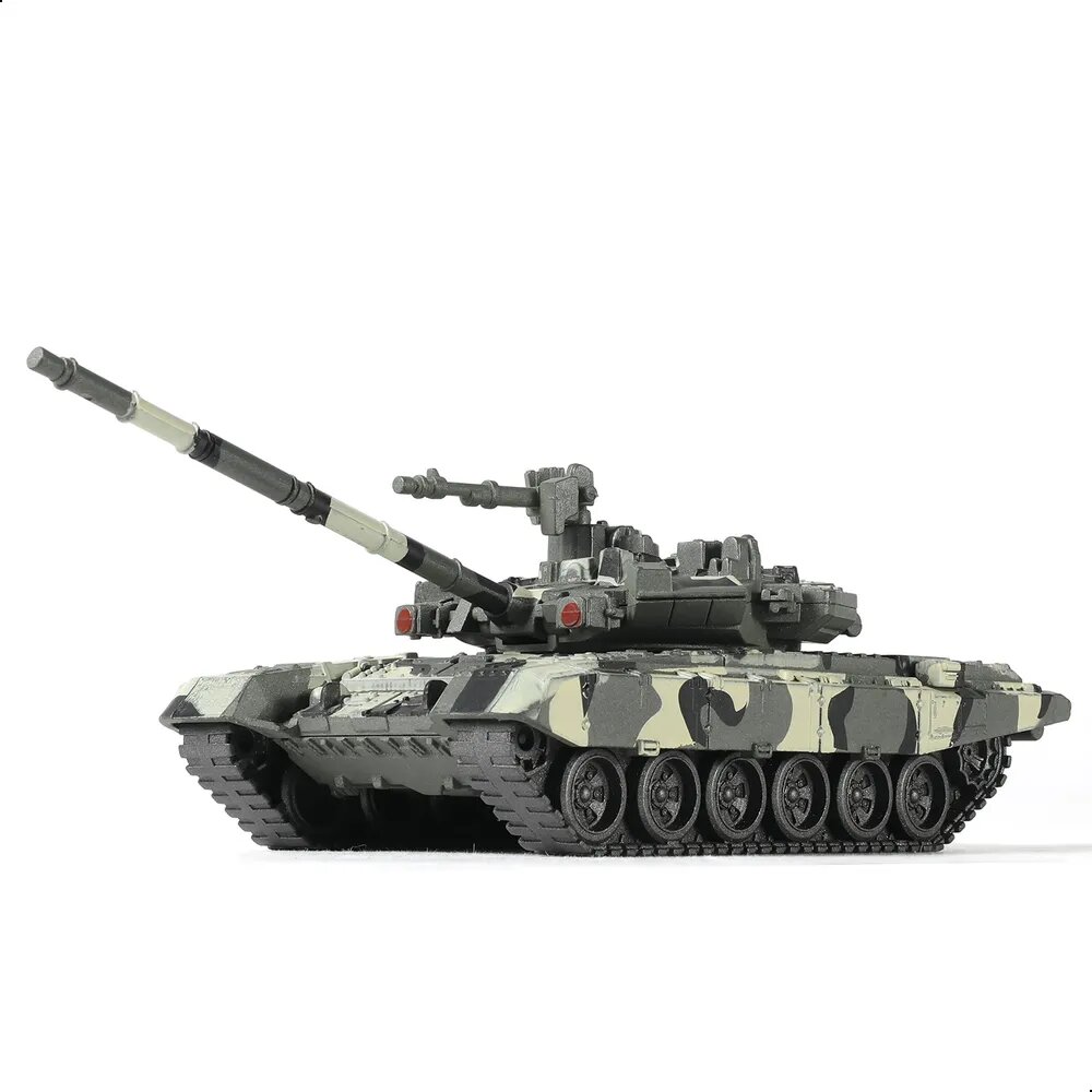 Наборы для быстрой сборки модели военного танка Т-90 масштаба 1/72 от SEBUNAS. Российский бронетранспортер Т-90. Модель основного боевого танка. Подарок для взрослых и детей (12 шт.)