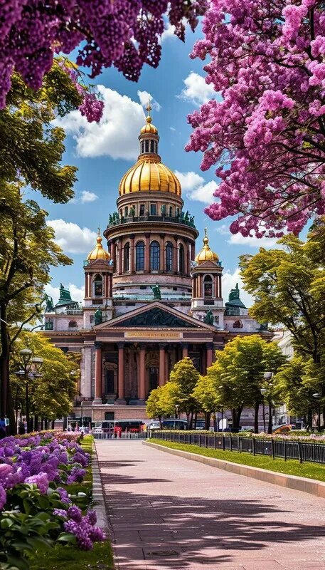 Картина по номерам для взрослых начинающих, Замок/Санкт-Петербург, Россия/Кафедральный собор Пресвятой Богородицы, Картина маслом своими руками для домашнего декора стен, 40x50 см, без рамки