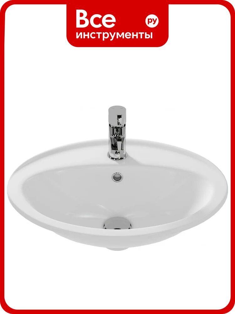 Раковина Cersanit CALLA 54 встраиваемая в столешницу, 1 отверстие S-UM-Cl/1-w