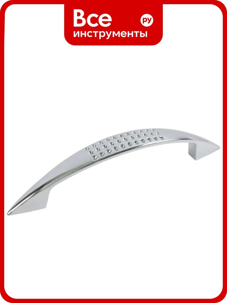 Ручка-скоба MF K6114, алюминий, хром, для корпусной мебели, 96мм