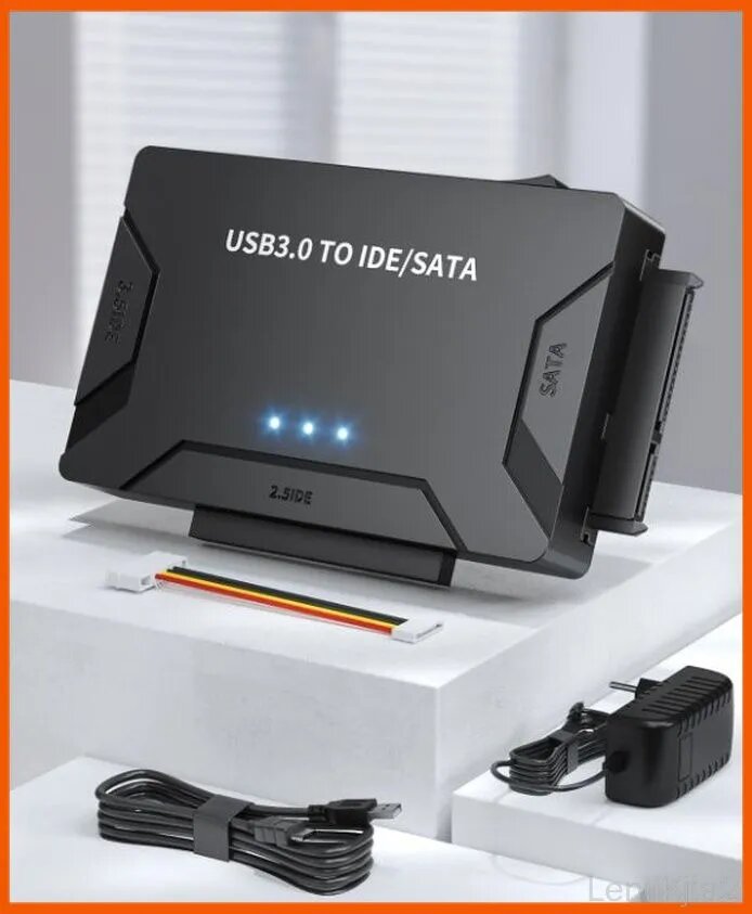 USB 3.0 на IDE/SATA адаптер, внешний читатель жесткого диска, универсальный 2,5"/3,5" HDD/SSD конвертер, 12V/2A адаптер питания