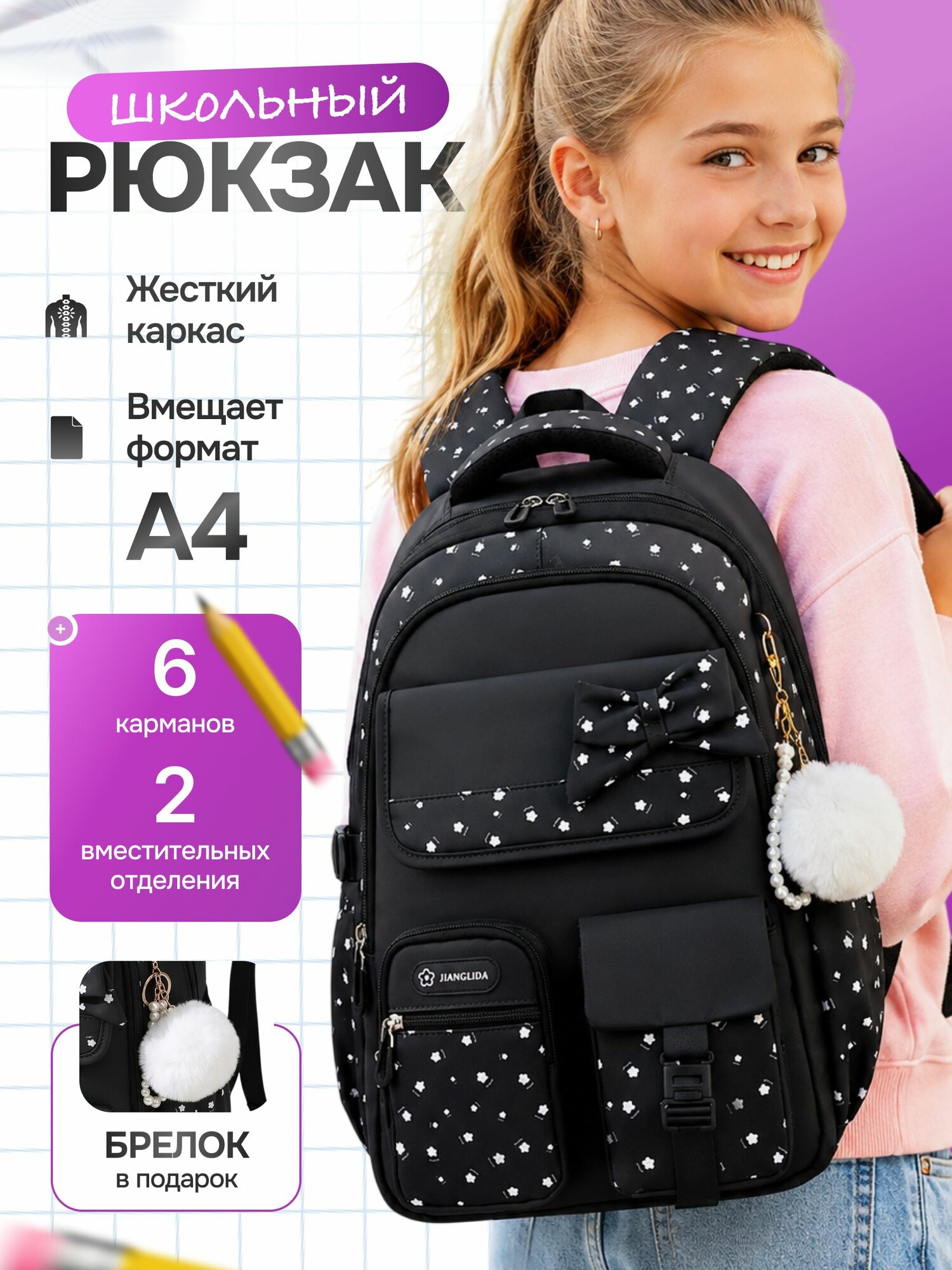 Рюкзак школьный для девочки