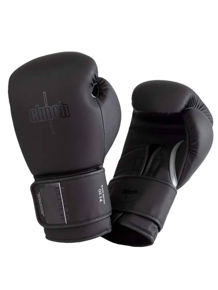 Перчатки боксерские Clinch Mist 2.0 черные (12 унций)