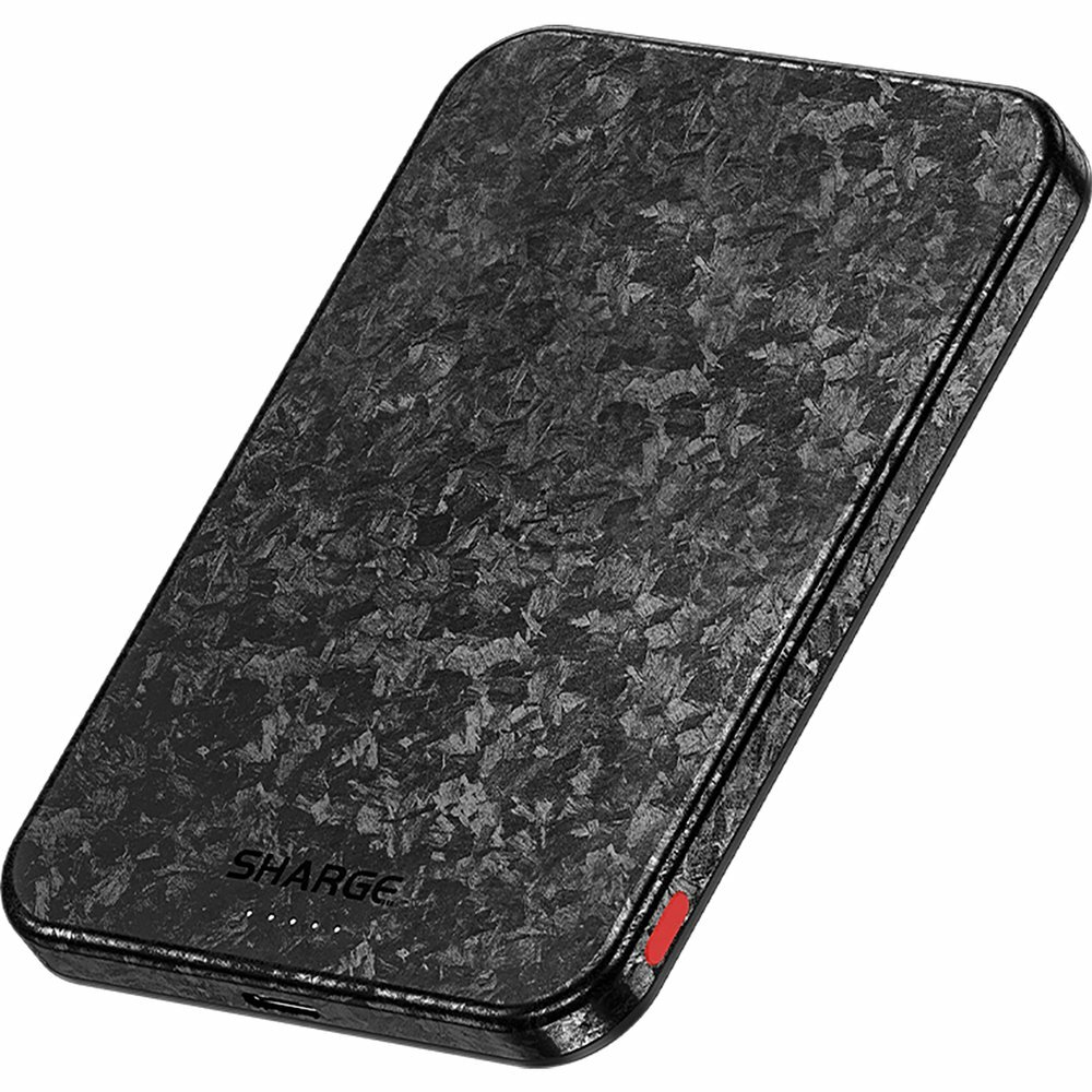 Внешний аккумулятор Sharge CarbonMag 5000 мАч PD 20W Qi2 15W черный