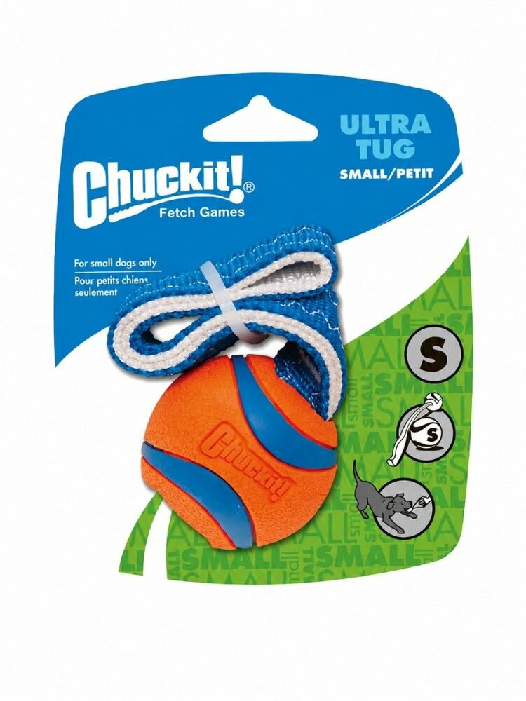 Игрушка для собак Chuckit! Ultra Tug S, Прочная, Интерактивная, Оранжево-синяя, 5 см прочная интерактивная оранжево-синяя