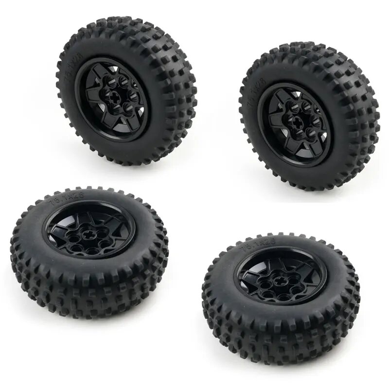 Конструктор wishiot MOC 4WD Шасси с Независимой Подвеской Just 4PCS Wheel