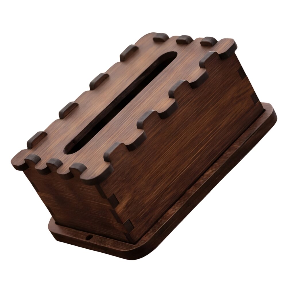 Premium Wood Tissue Box Crafted With Mortise And Tenon Approach Smooth Pull Easy For Current Home Decor