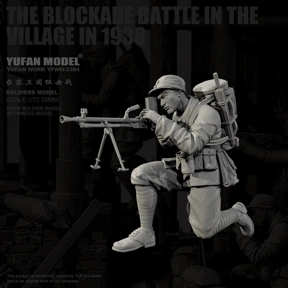 Наборы моделей солдат YUFAN MODE 1/72 резина бесцветные