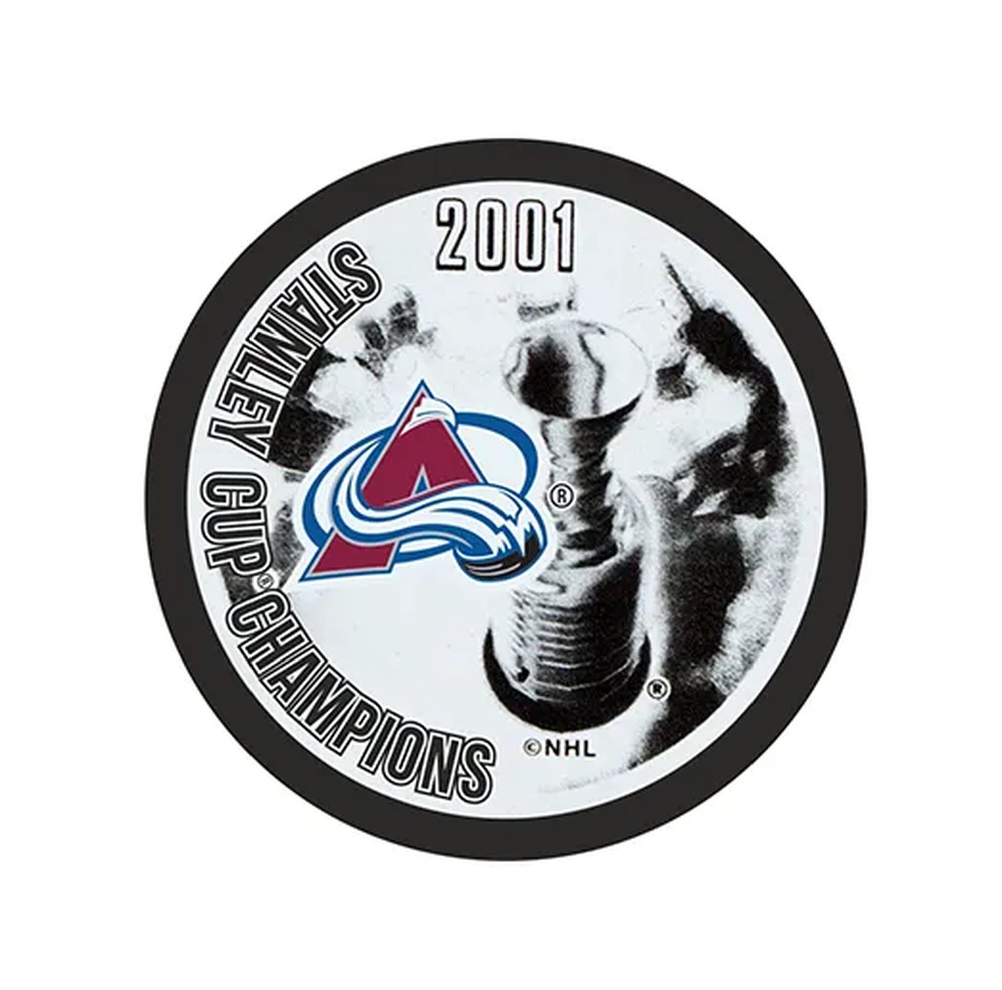 Шайба Rubena Colorado Avalanche Stanley Cup Champions 2001, цвет черный