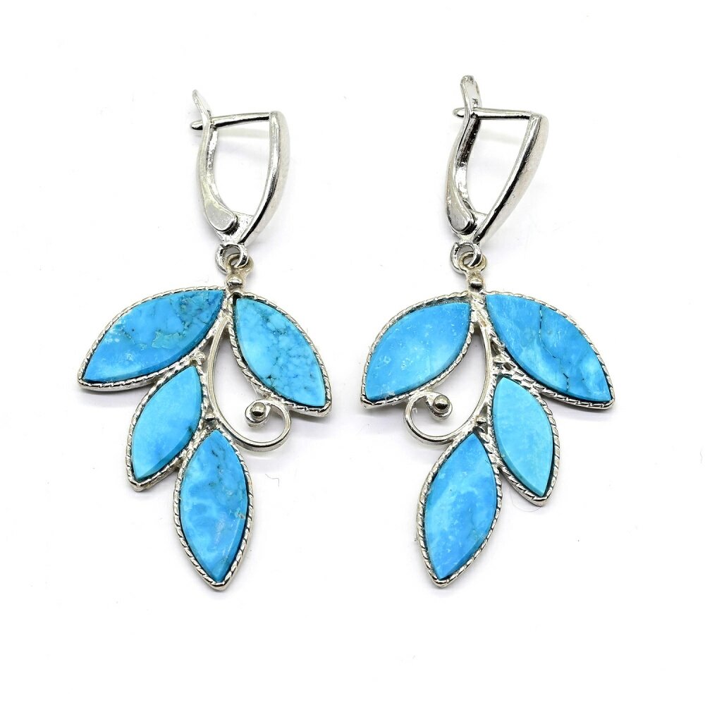 Серьги, бирюза