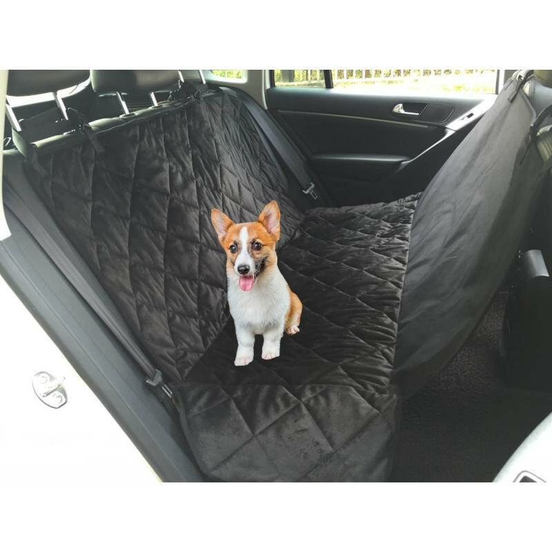 Atterey pet dog car seat cover waterproof protector for back seat and hammock use double seat black 118cm