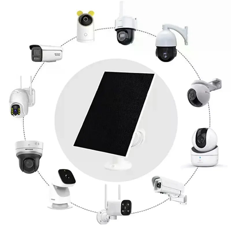 Белая пластиковая солнечная панель 3W для камеры