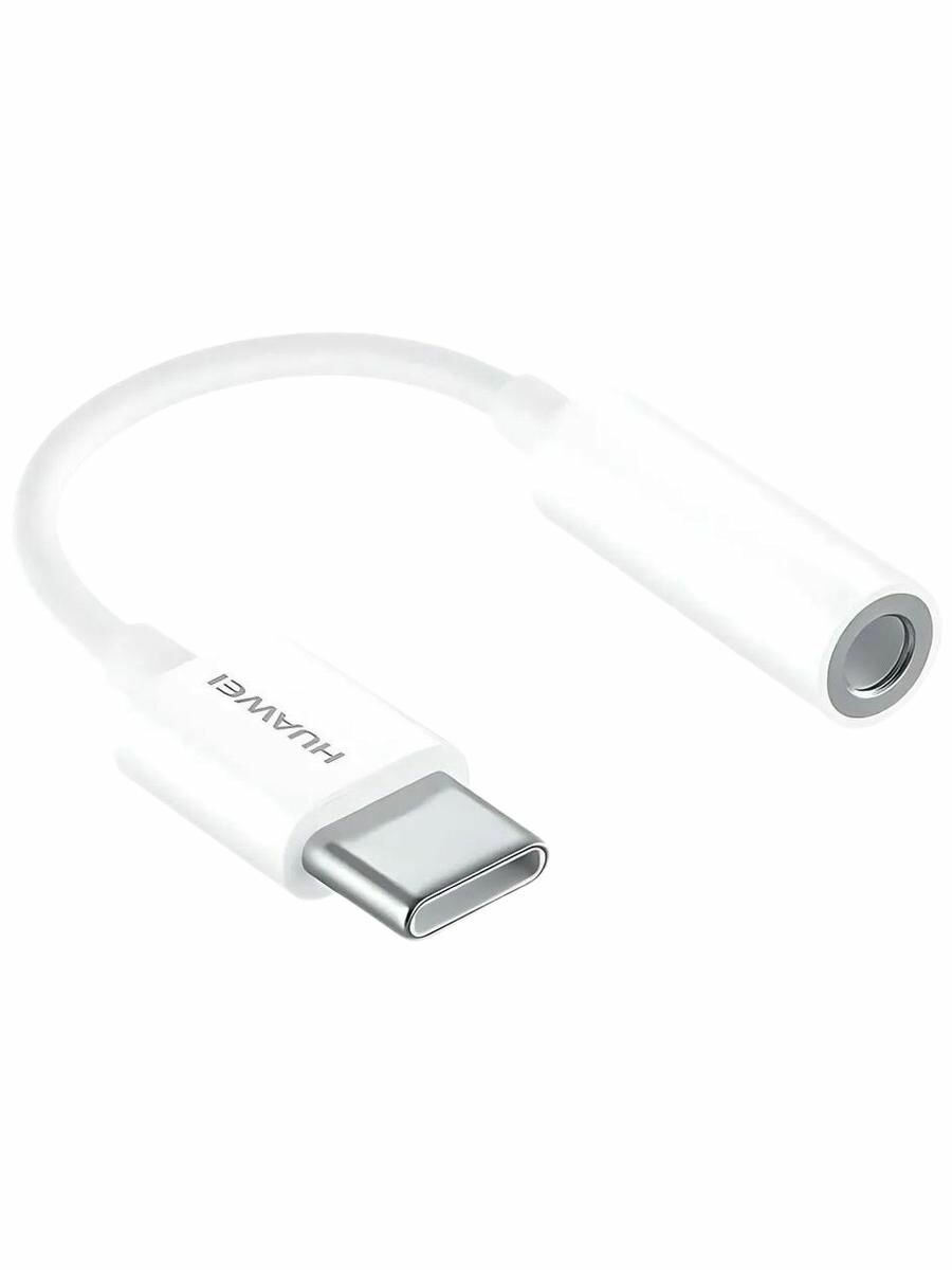 Адаптер / переходник HUAWEI USB Type-С - Mini Jack 3.5 mm, 0.1м, LOH-001, белый