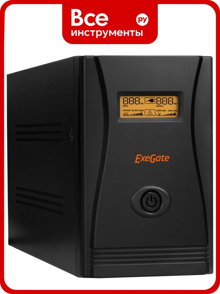 Источник бесперебойного питания ExeGate SpecialPro. Smart. LLB-2000. LCD. AVR. EURO. RJ. USB.2000VA/1200W. LCD. AVR4евроRJ45/11USB.285519