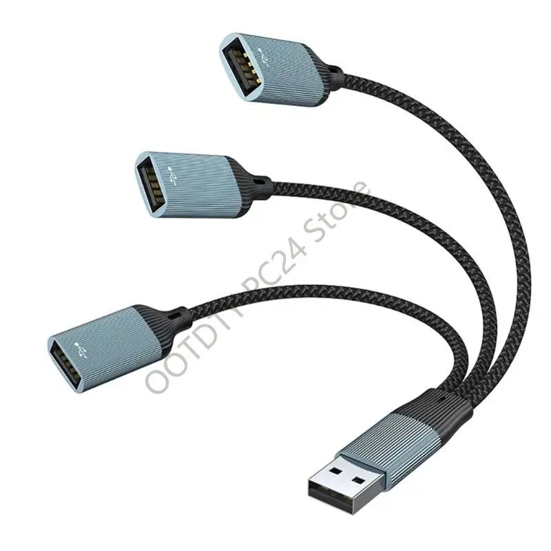 USB 2.0 разветвитель H7BA 2 портов с зарядкой 1.5А 3 USB female