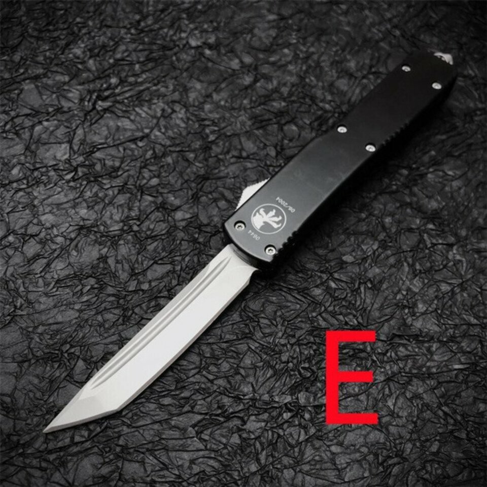 Автоматический нож Microtech с пружинным механизмом, двустороннее лезвие D2, алюминиевая вставка, рукоять G10, инструмент для выживания и охоты на открытом воздухе /UT85