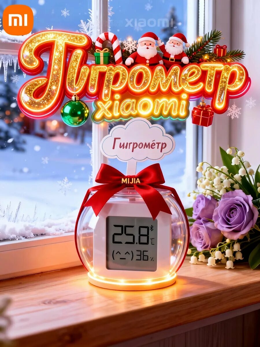 Умный домашний термометр и гигрометр Mijia для контроля температуры и влажности