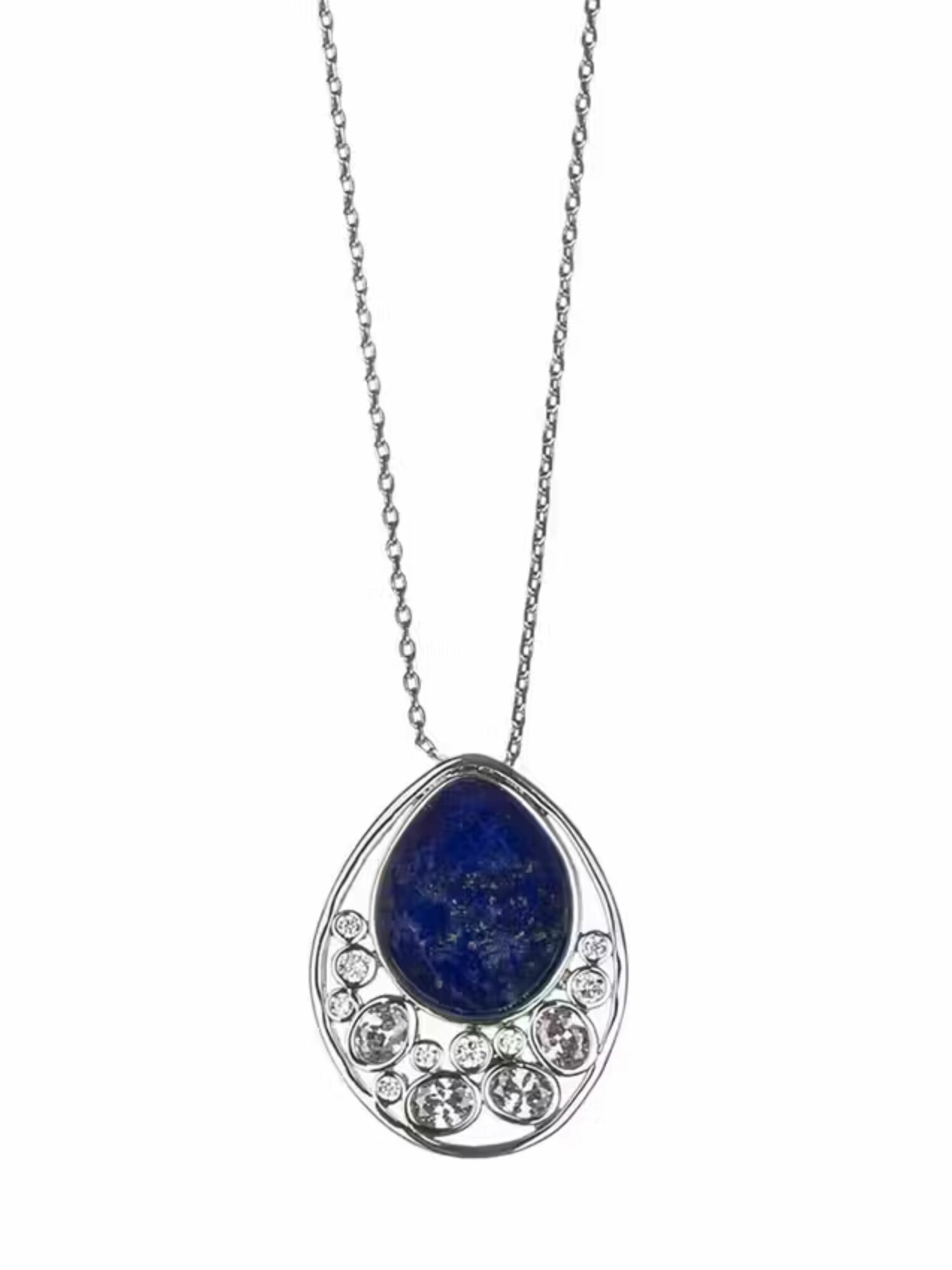 Колье, стекло, кристаллы Swarovski
