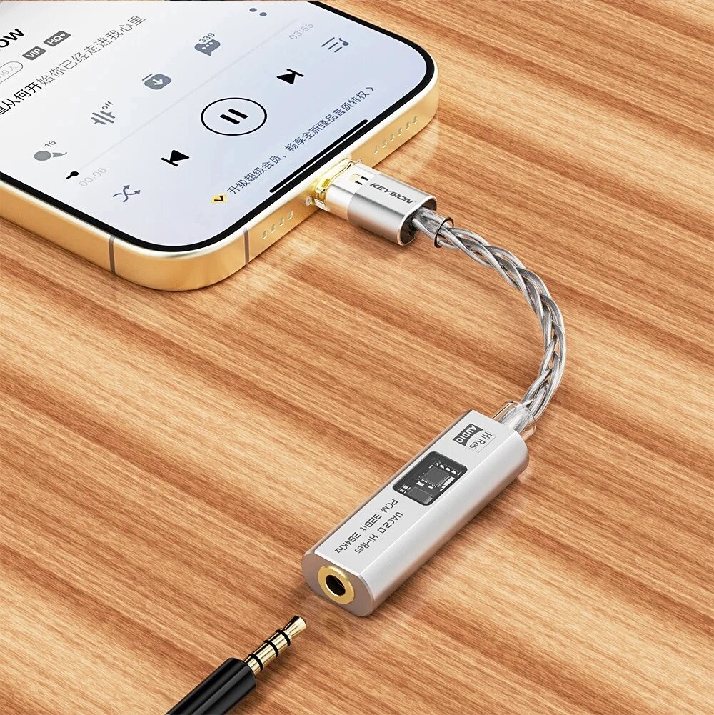 KEYSION USB-C до 3,5 мм DAC Dual Chip CX31993 MAX97220 HiFi Аудио адаптер 384KHz