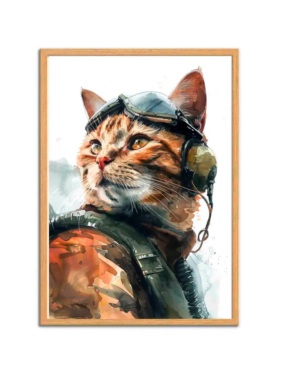 Гаванский Коричневый кот Пилот 3, Плакат 30x42см