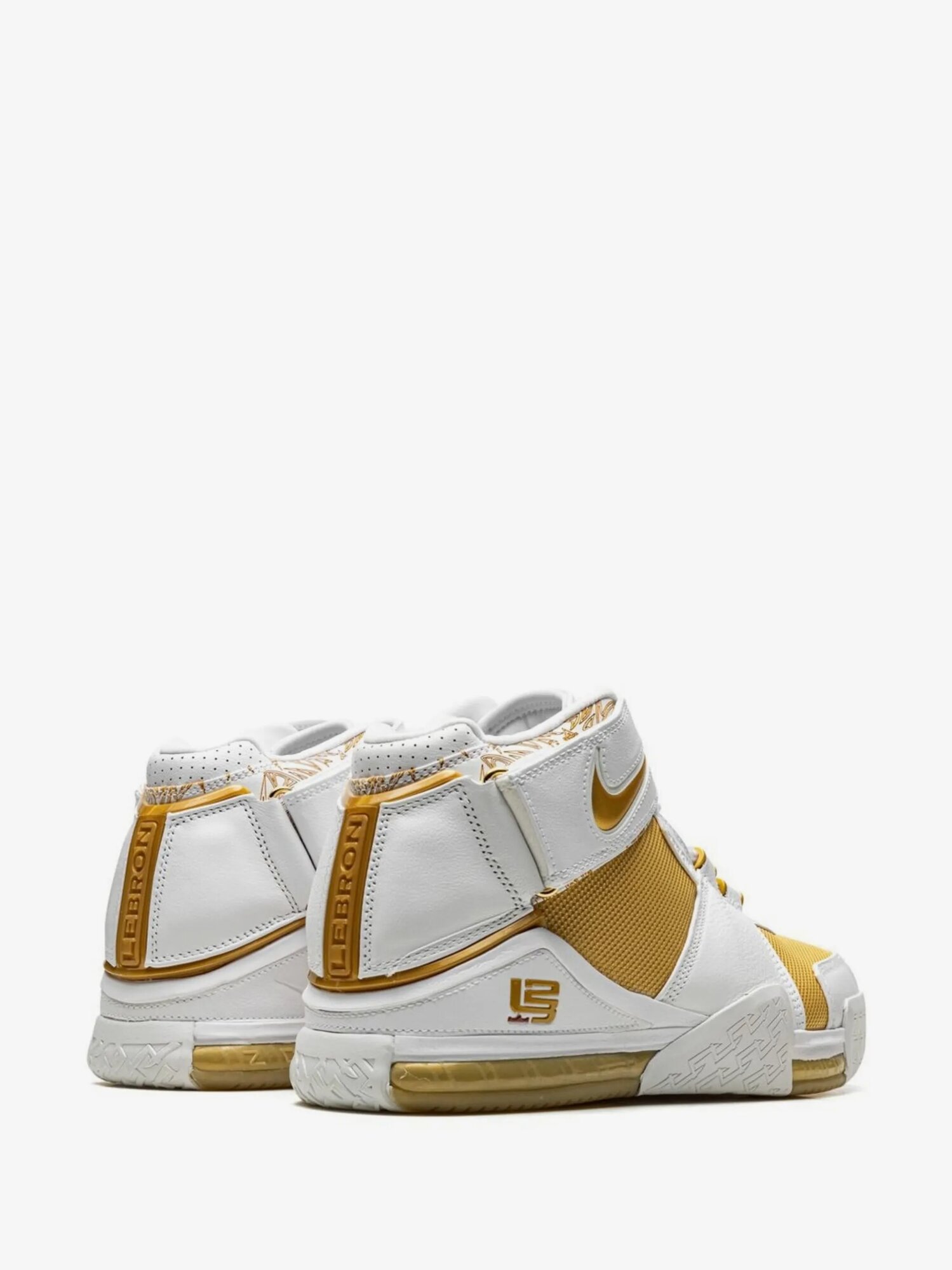 Кроссовки NIKE LeBron 2, размер 10 US, бежевый/белый — фото 1