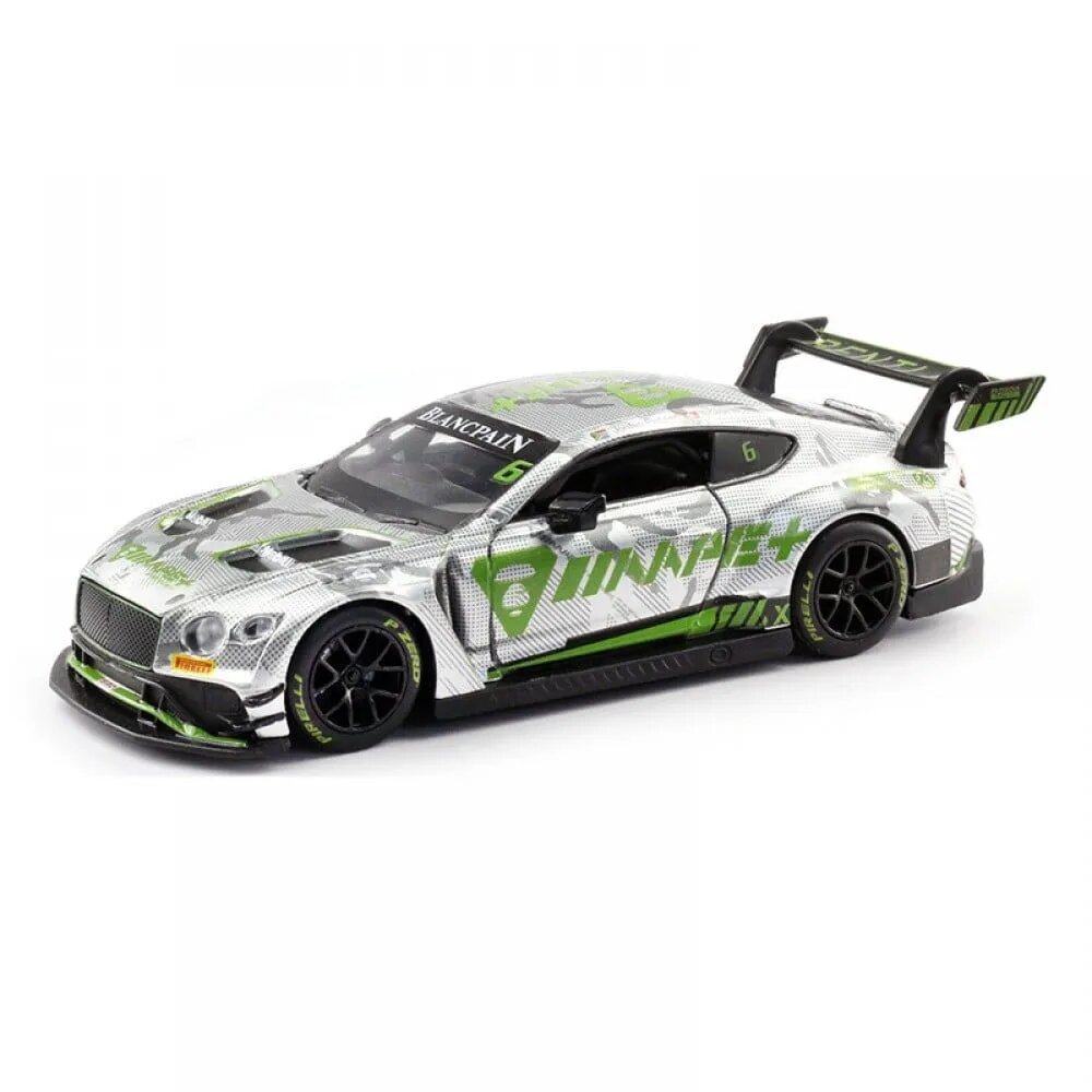 Машинка Tiny RMZ HOBBY 1/32 Bentley Continental GT3 #6 AAPE Pull Back Diecast Scale Model Car