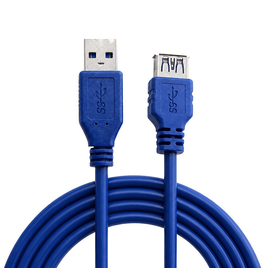 USB 3.0 кабель-удлинитель папа-мама, 5 Гбит/с, синий, 1.8 м