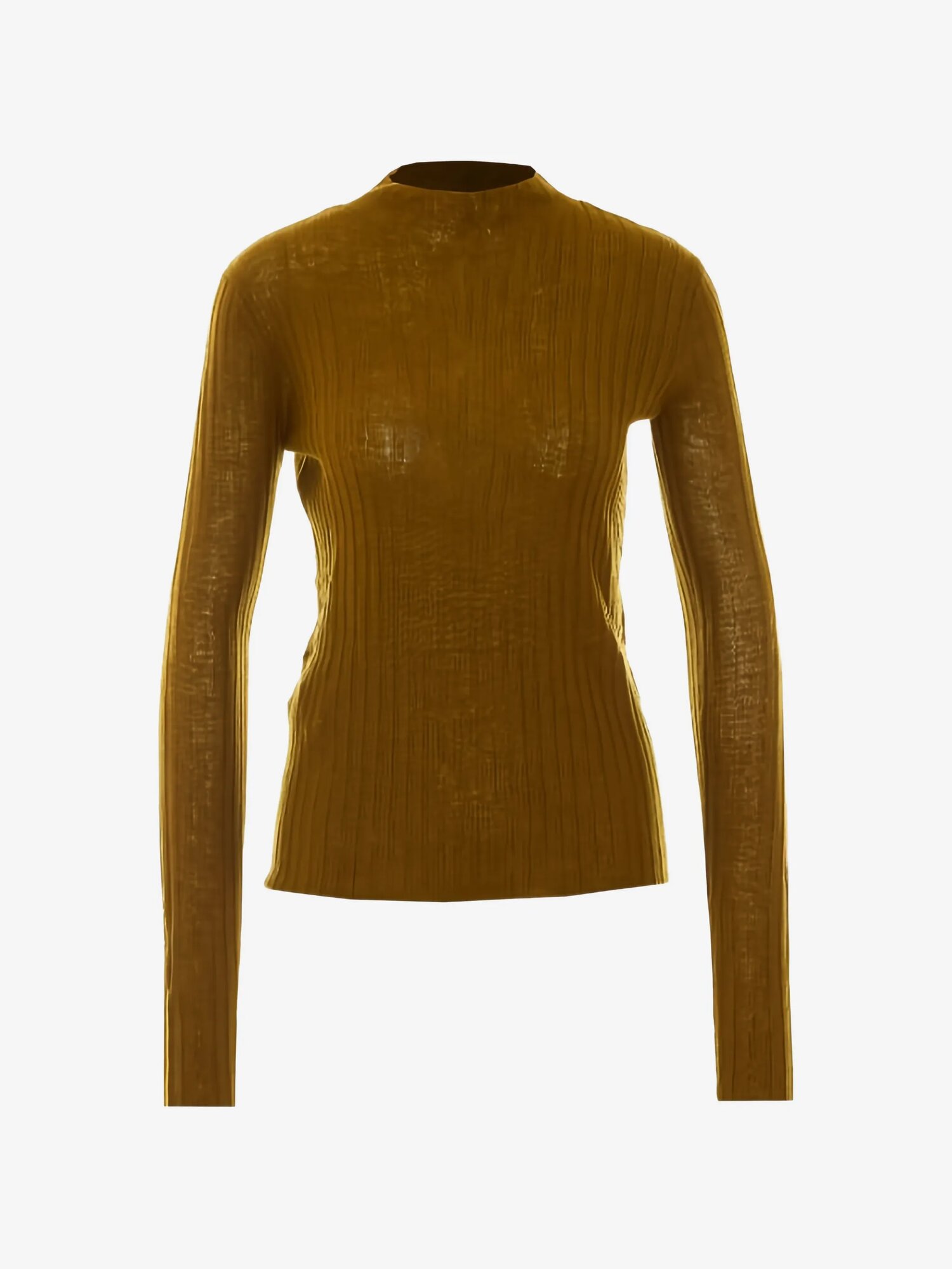 Свитер Pinko Ribbed-knit long-sleeve sweater, размер 42, , yellow