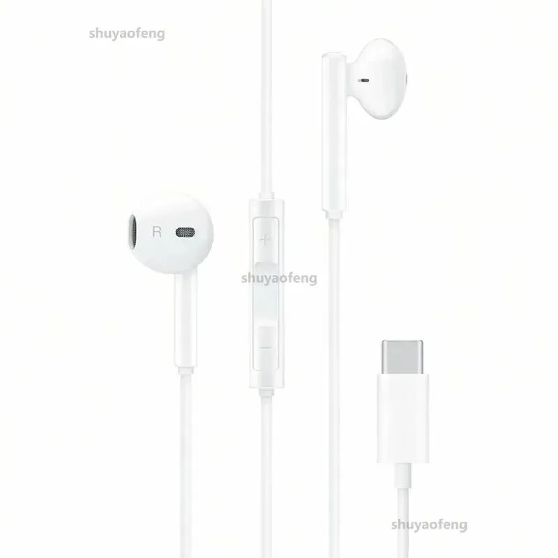 Honor Наушники проводные с микрофоном, USB Type-C, белый