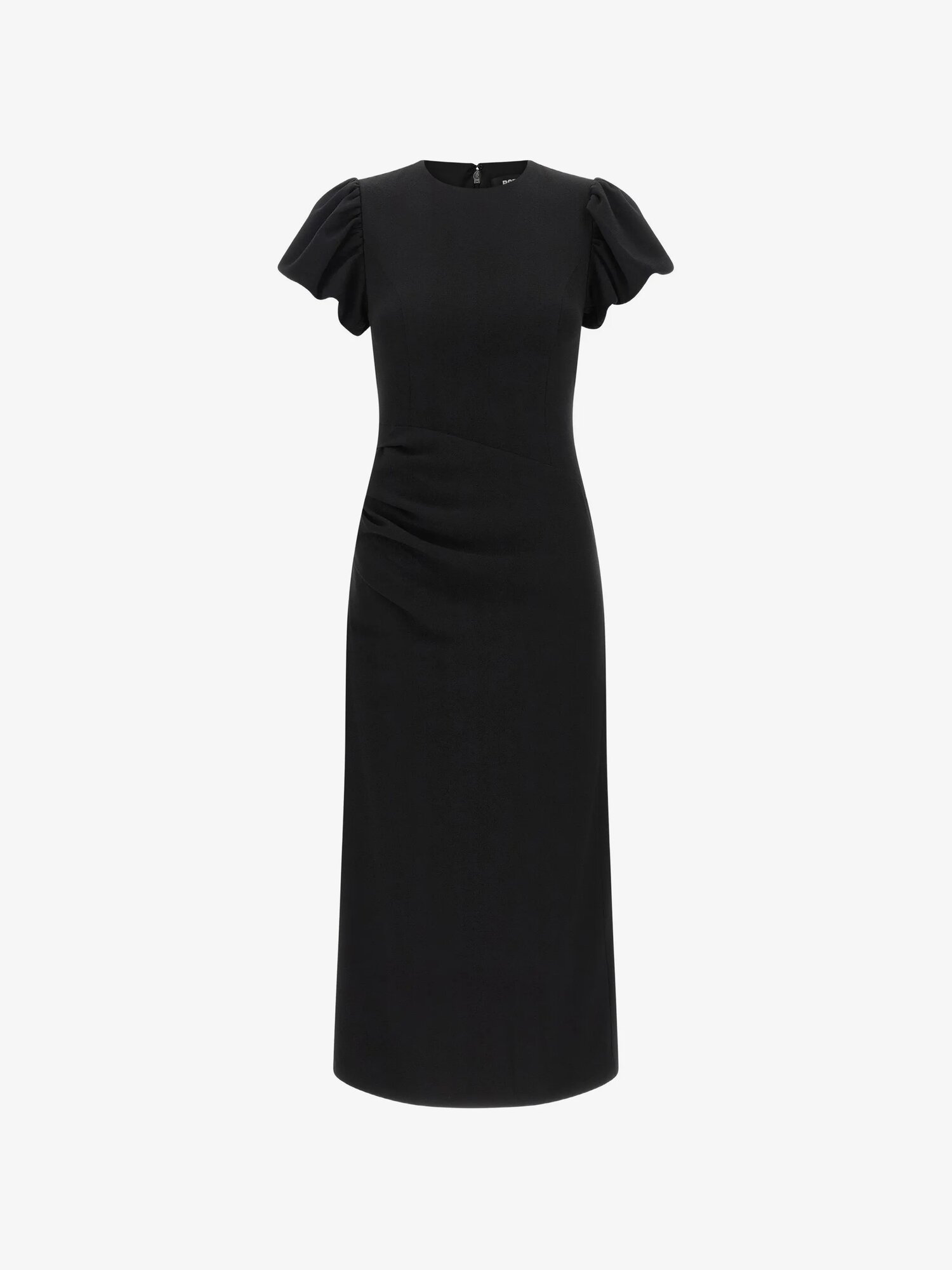 Платье Draped puff-sleeve dress