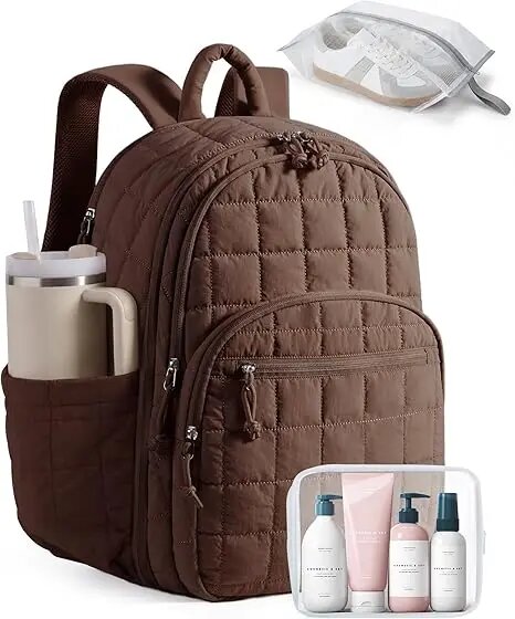 BAGSMART Женский рюкзак, коричневый, 17.3 дюймов