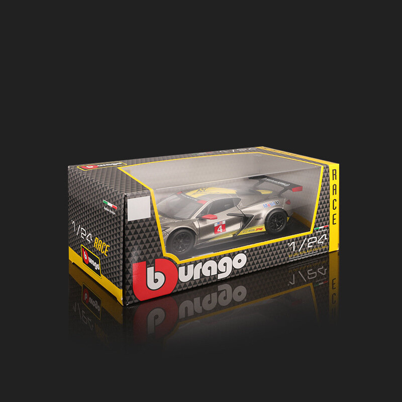 Bburago выше, чем модель автомобиля из сплава США 1:24 Chevrolet Corvette C8. R, модель автомобиля из металла