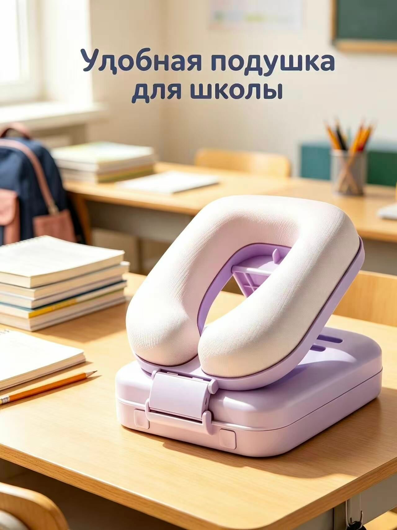 Складная подушка для дневного сна за партой, портативная подушка коробка из пены с памятью, для школьников и офиса, защита рук от сдавливания во время отдыха